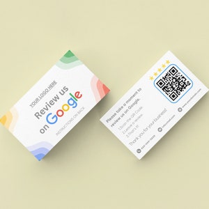 Google Review QR Code Business Cards - Personalized, Custom Design ...