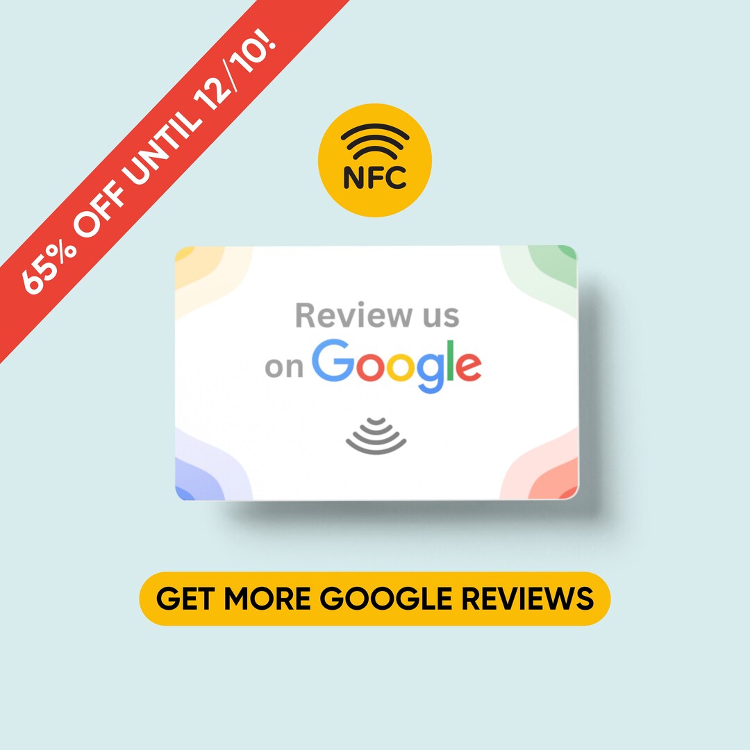 NFC Google Review Cards Contactless Feedback Cards Plastic - Etsy