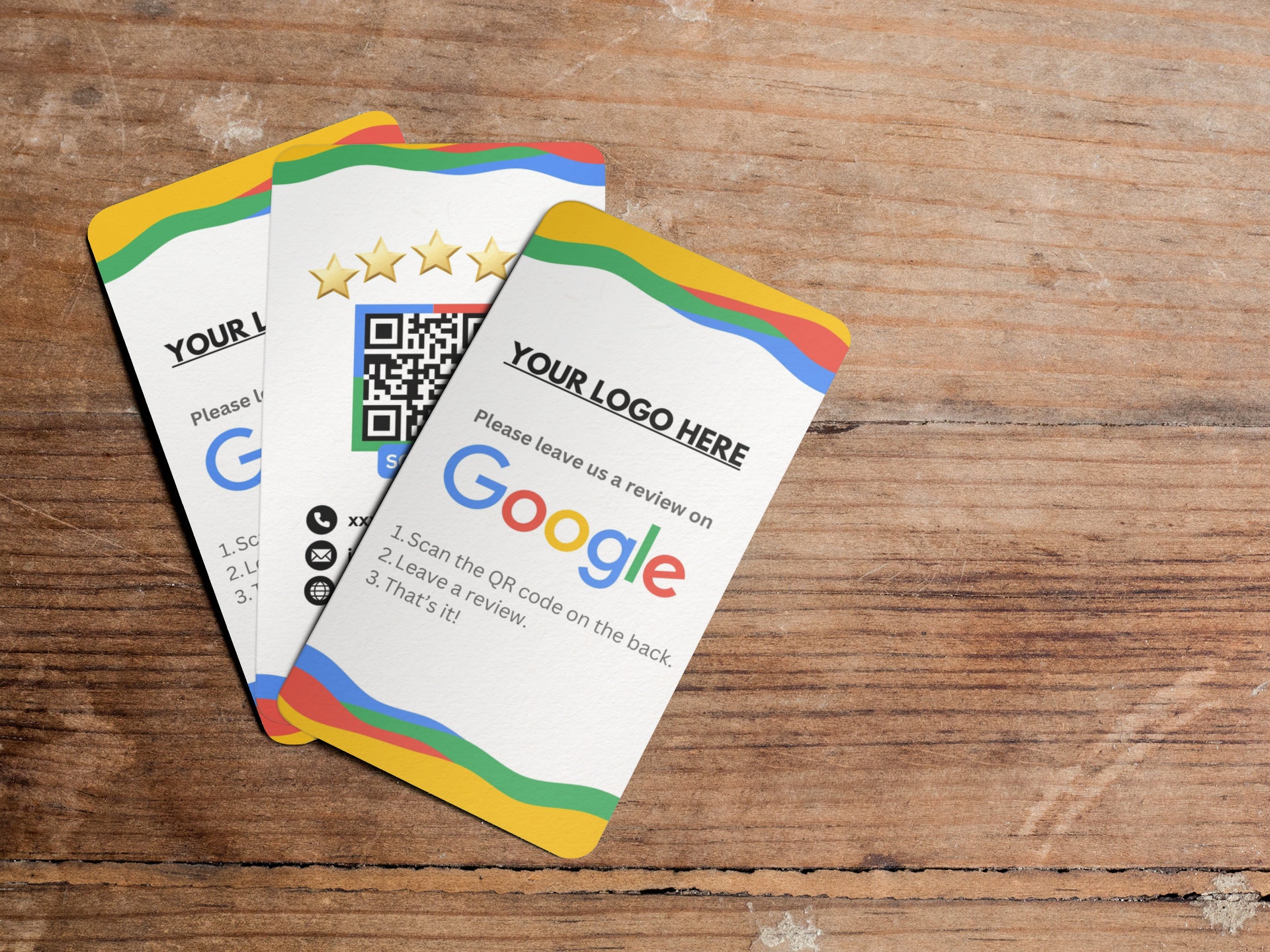 Google Review QR Code Business Cards - Personalized, Custom Design ...