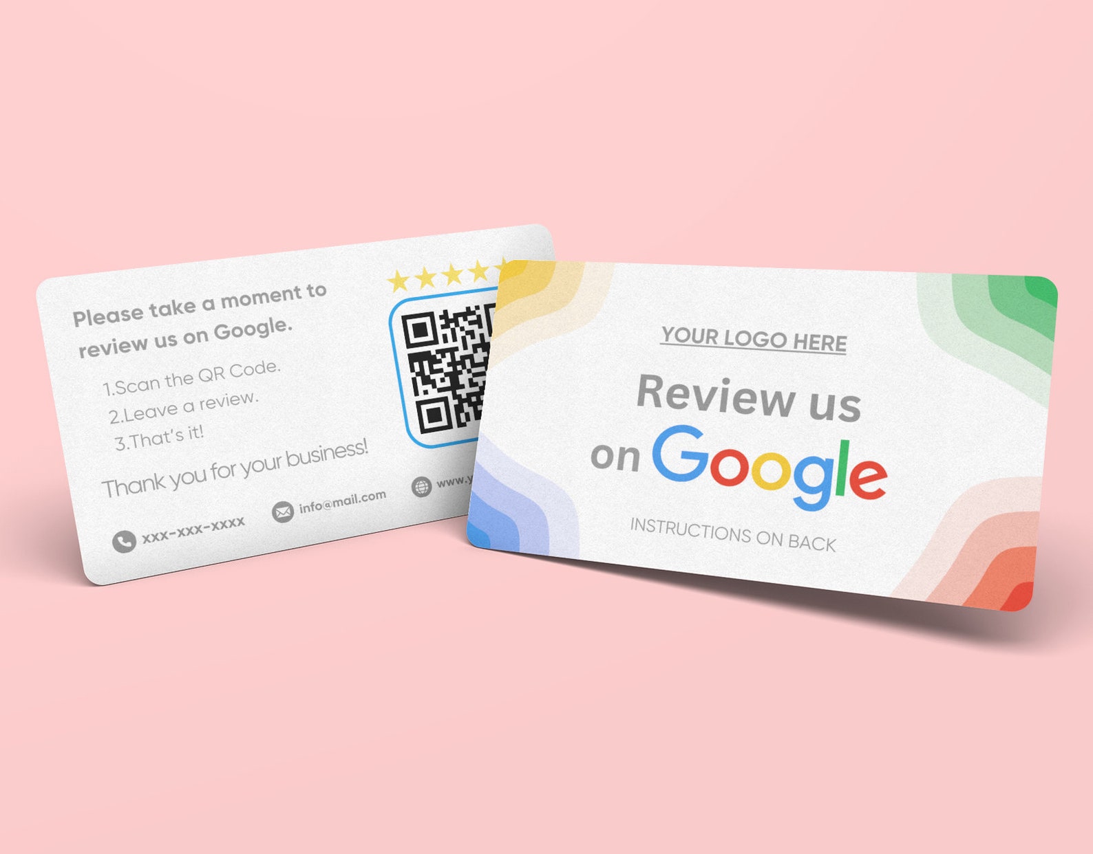Google Review QR Code Business Cards - Personalized, Custom Design ...