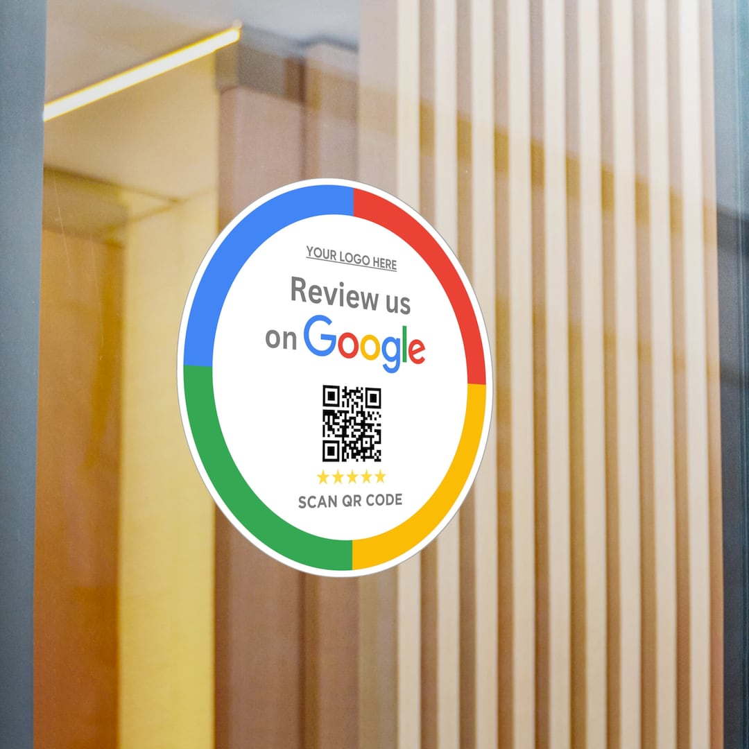 Google Review Stickers With QR Code - Personalized, Custom Design ...