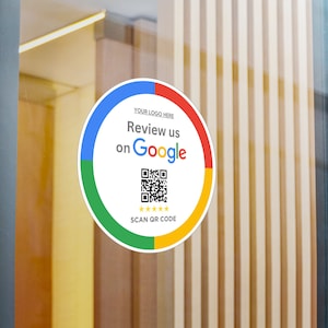 Google Review Stickers With QR Code - Personalized, Custom Design ...