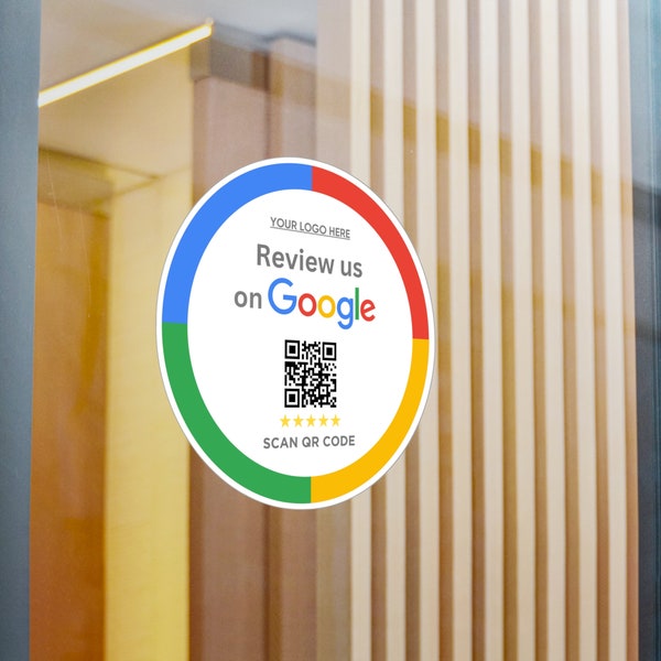 Google Review Stickers With QR Code Personalized, Custom Design ...
