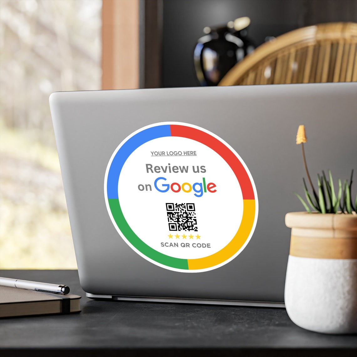 Google Review Stickers With QR Code - Personalized, Custom Design ...