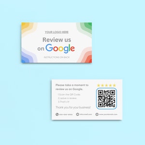 Google Review QR Code Business Cards - Personalized, Custom Design ...