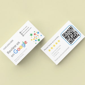 Google Review QR Code Business Cards - Personalized, Custom Design ...