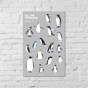 Penguin Poster 11x17 Digital - Etsy