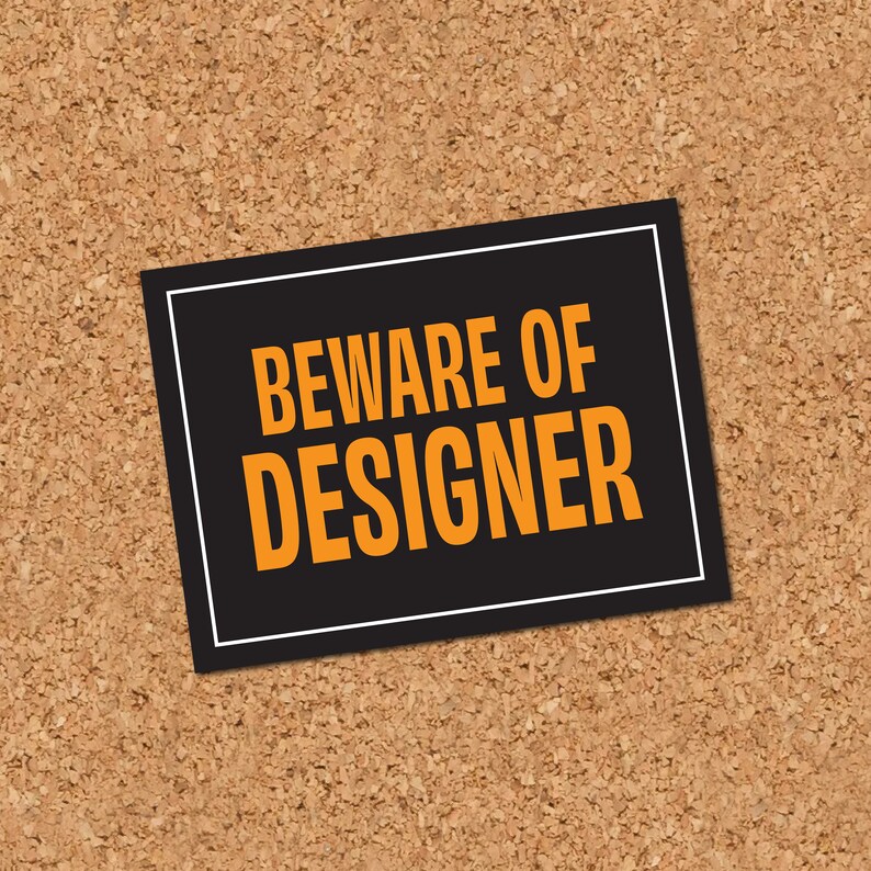 Beware of Designer Sticker - Etsy