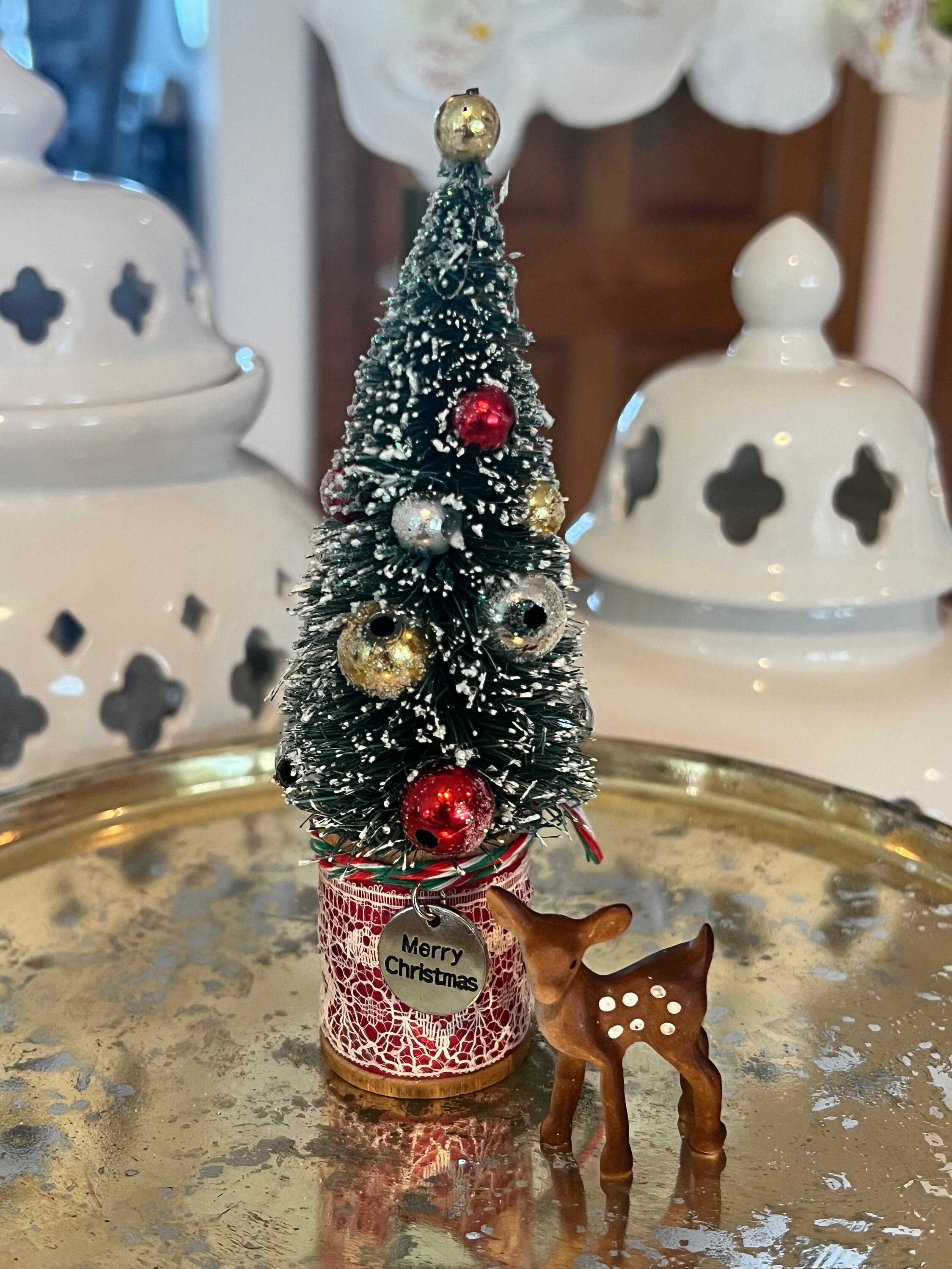 Red & Green Vintage Spool Trees - Etsy