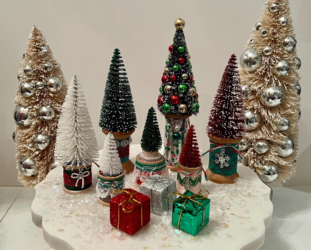 Vintage Thread Spool Christmas Trees - Etsy
