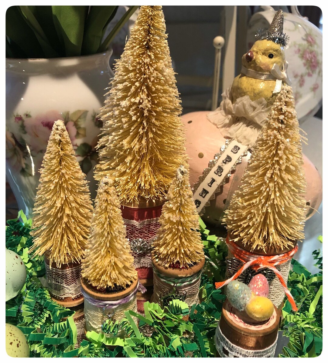 Easter Vintage Spool Trees - Etsy