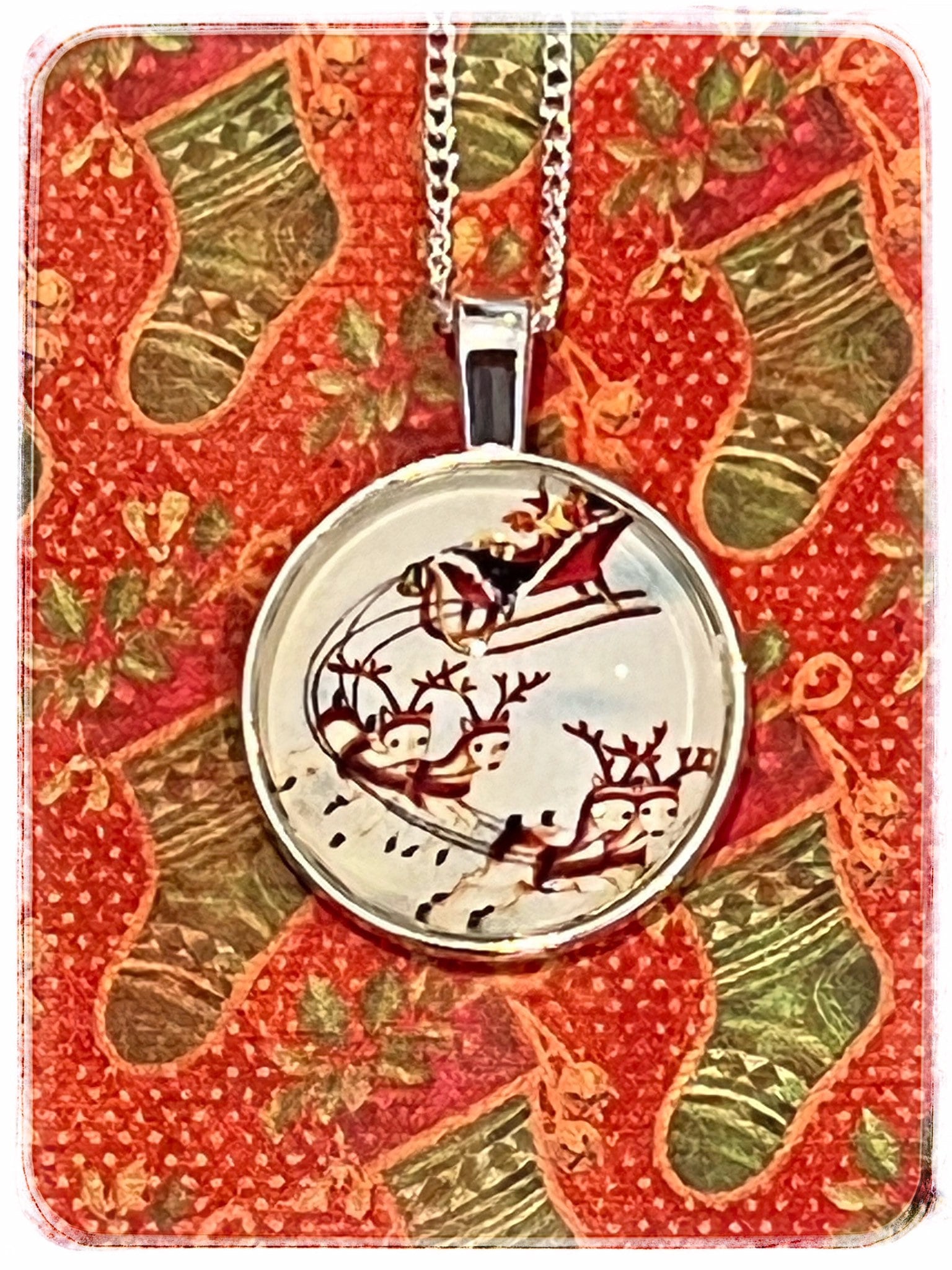 Santa Pendants - Etsy
