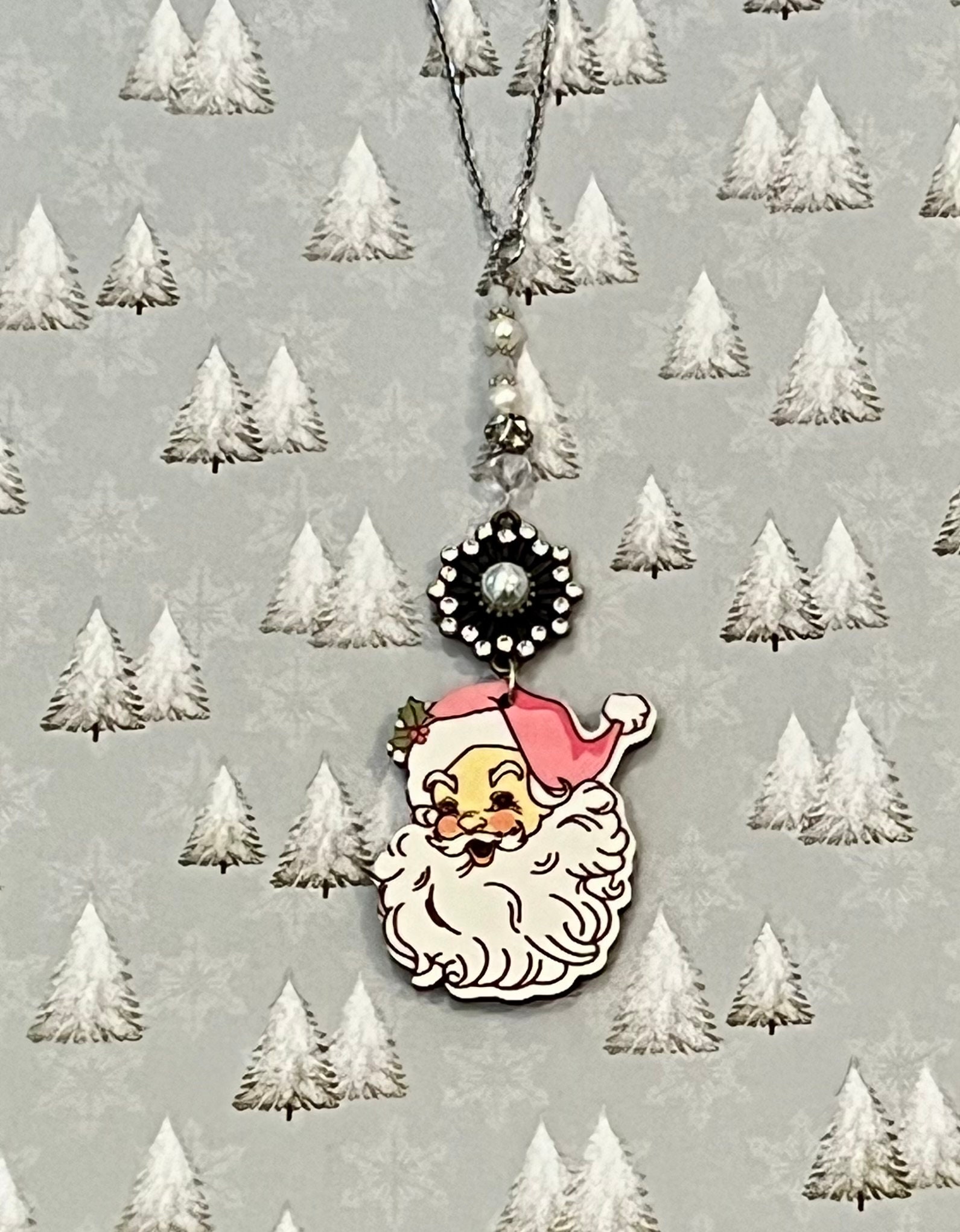 Beaded Santa Pendants - Etsy