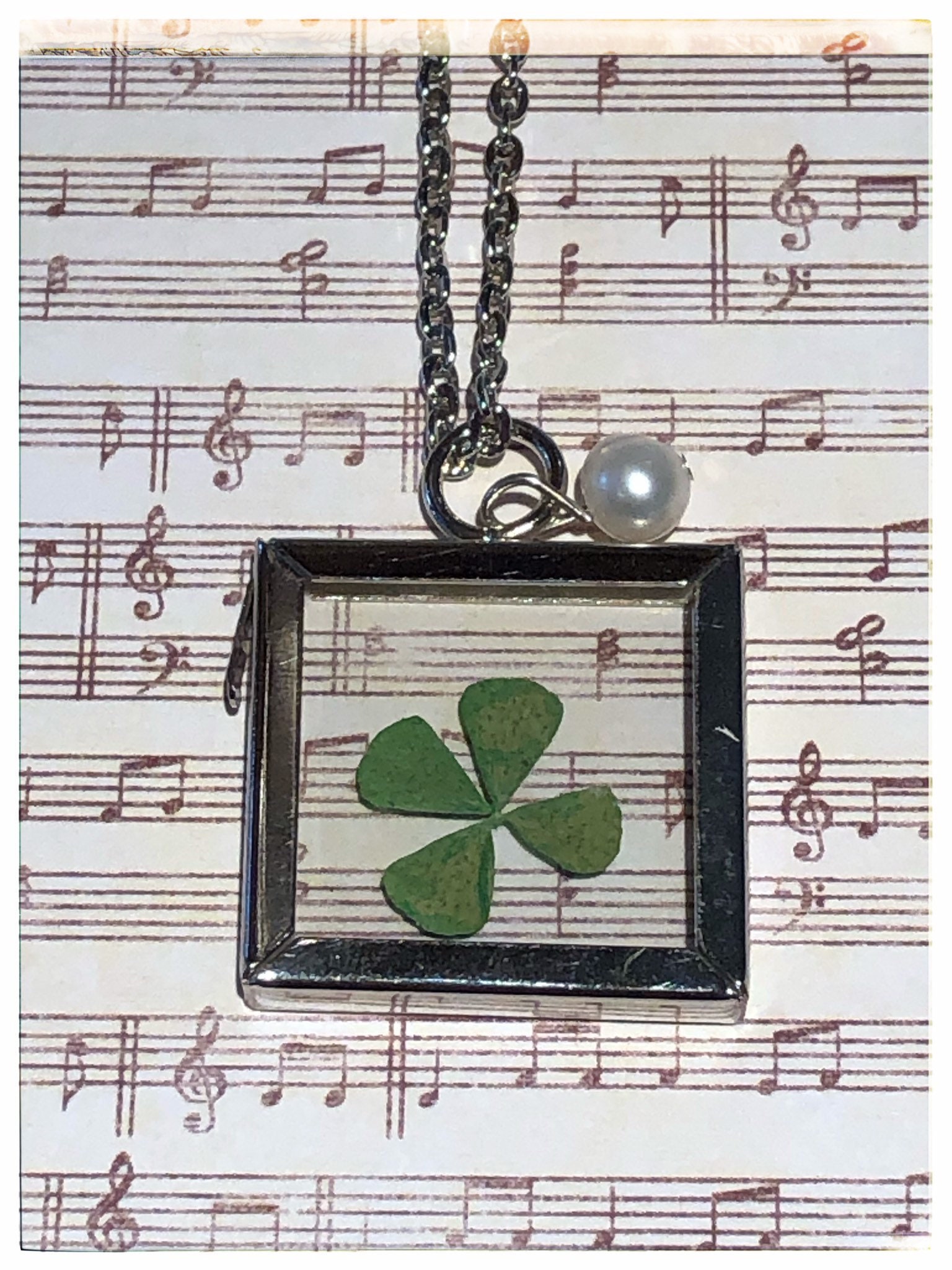 Four Leaf Clover Glass Lockets - Etsy