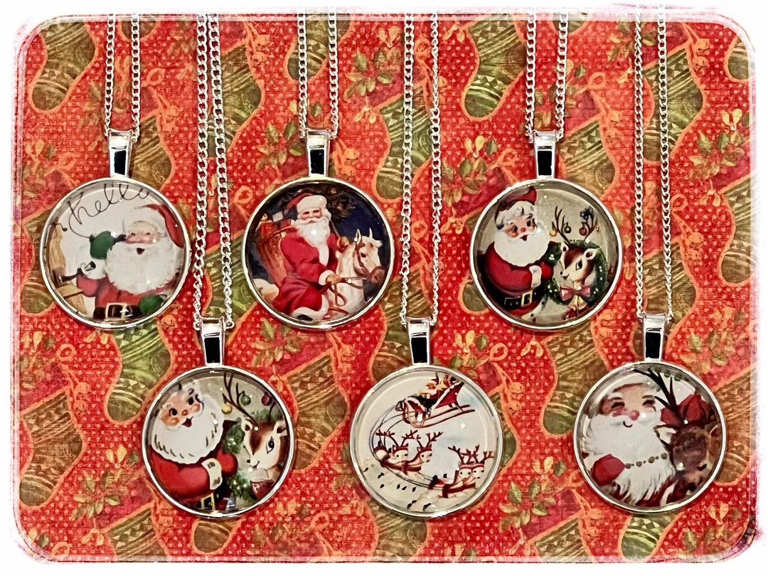 Santa Pendants - Etsy