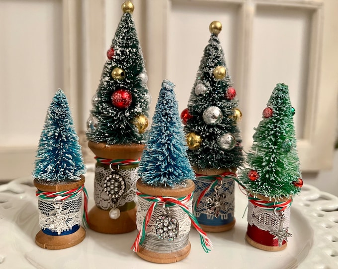 Christmas Vintage Spool Trees - Etsy