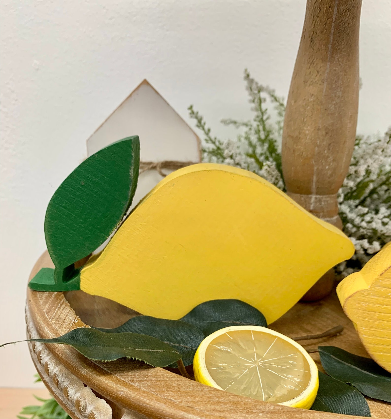 Lemon Tiered Tray Decor Tier Tray Decor Lemon Decor - Etsy