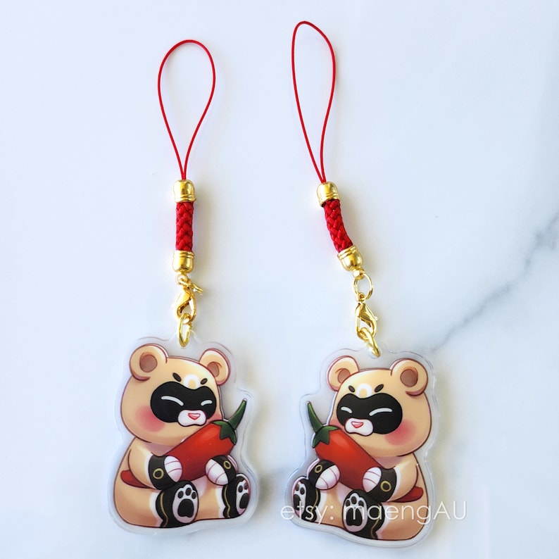 Genshin Impact Marchosius / Guoba Bear Acrylic Charm - Etsy