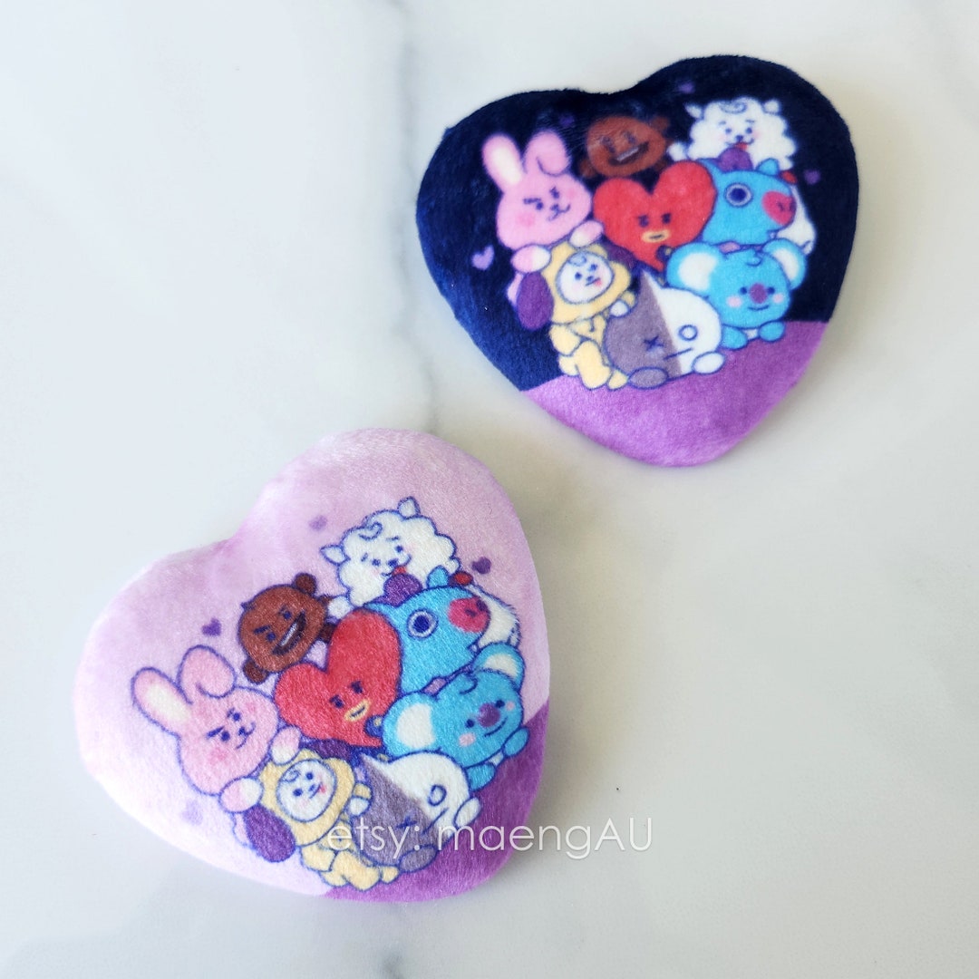 BTS BT21 Plush Button Fanmade Squishy Soft Button - Etsy
