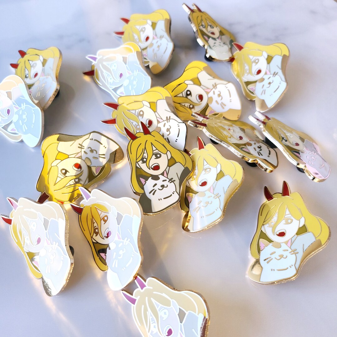 CSM Blood Fiend and Meowy Cat Pin - Etsy