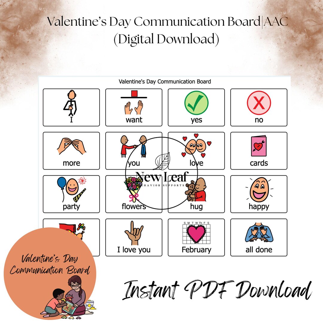 Valentine's Day Communication Board| AAC - Etsy
