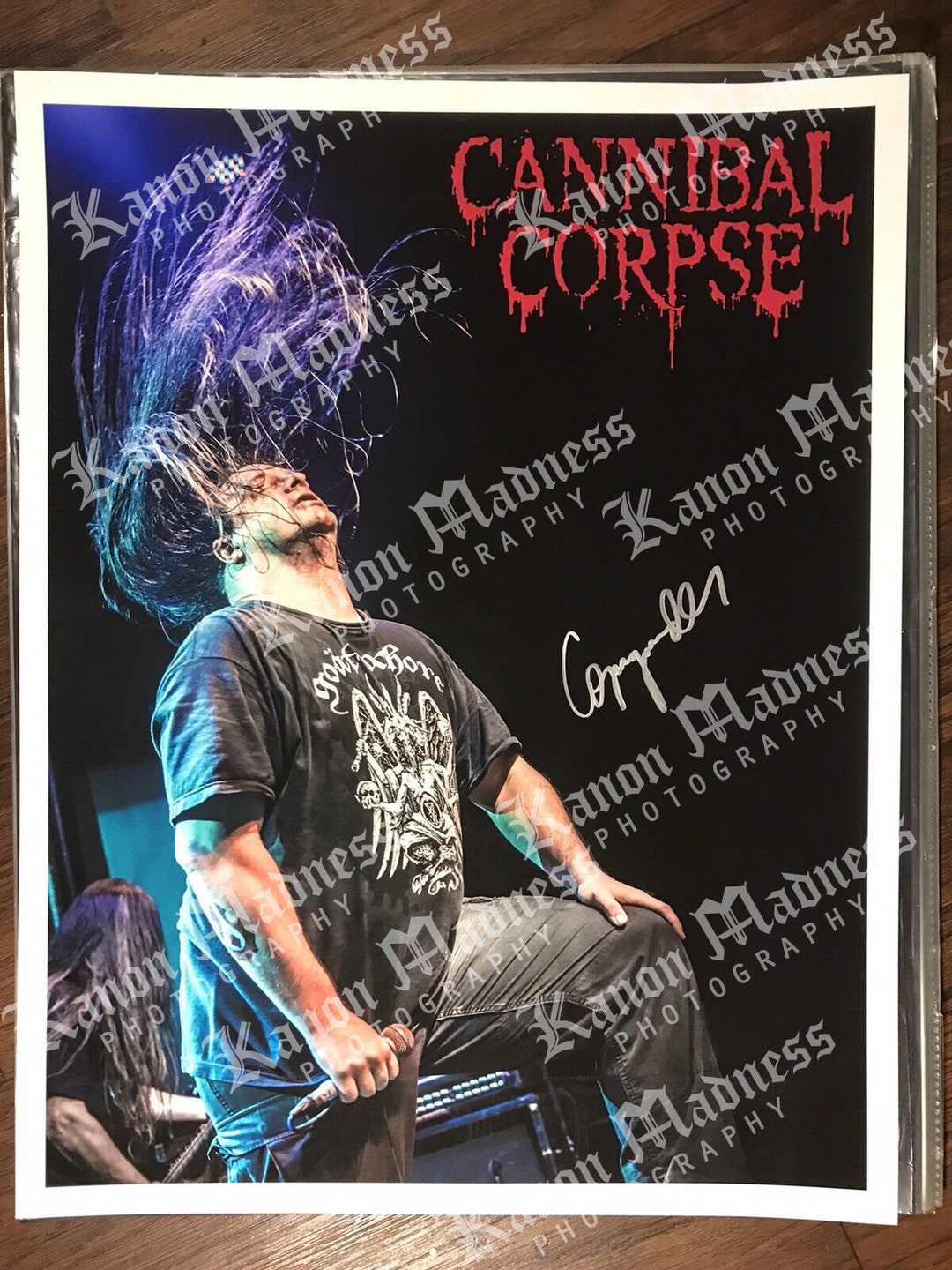 Cannibal Corpse 17" X 22" Signed Fine Art Print George Corpsegrinder Autograph Torture ...