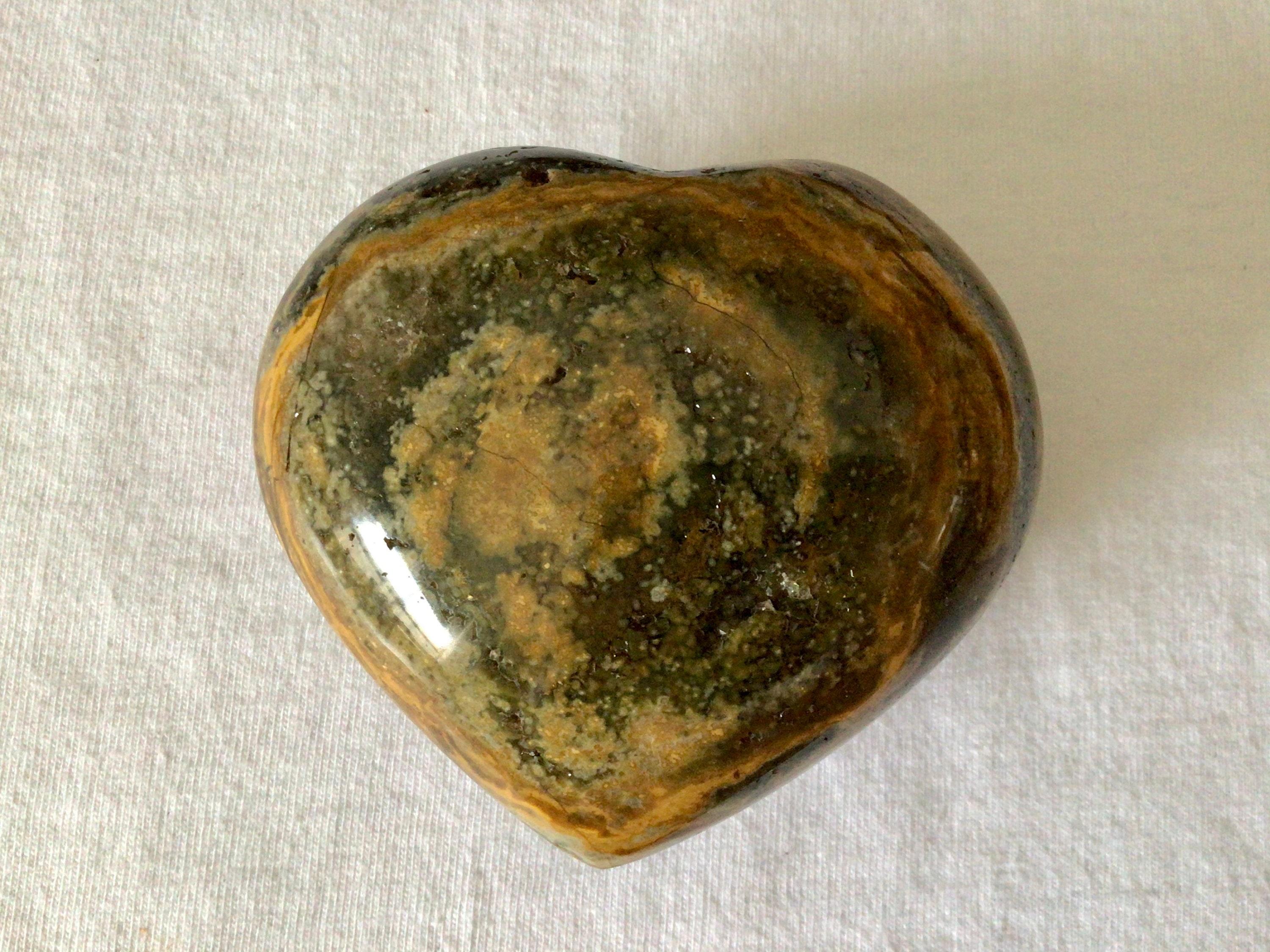 224g Ocean Jasper Polished Heart 2C | Etsy