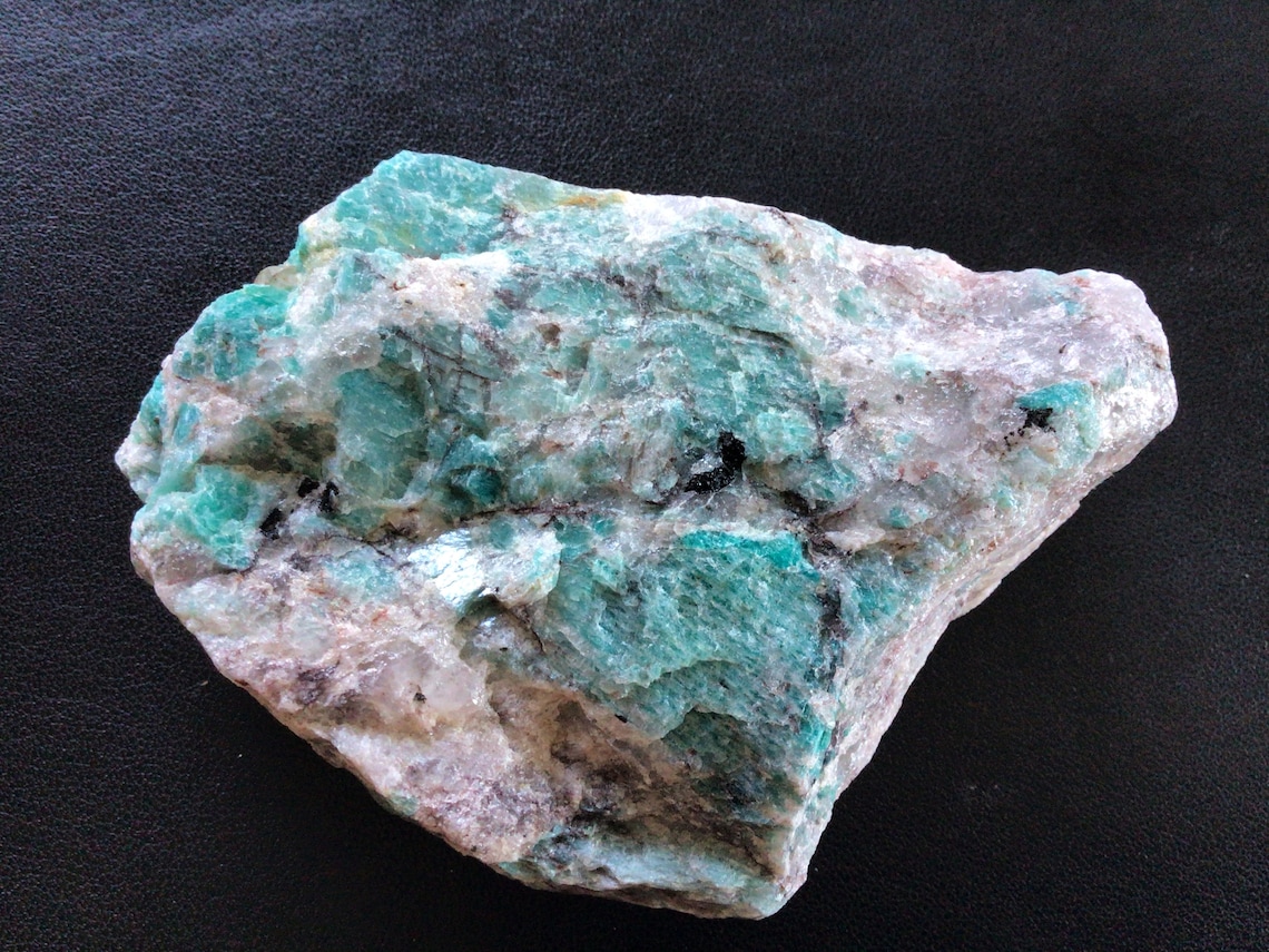 254g Amazonite Rough Chunk With Red Hematite Staining 1C - Etsy