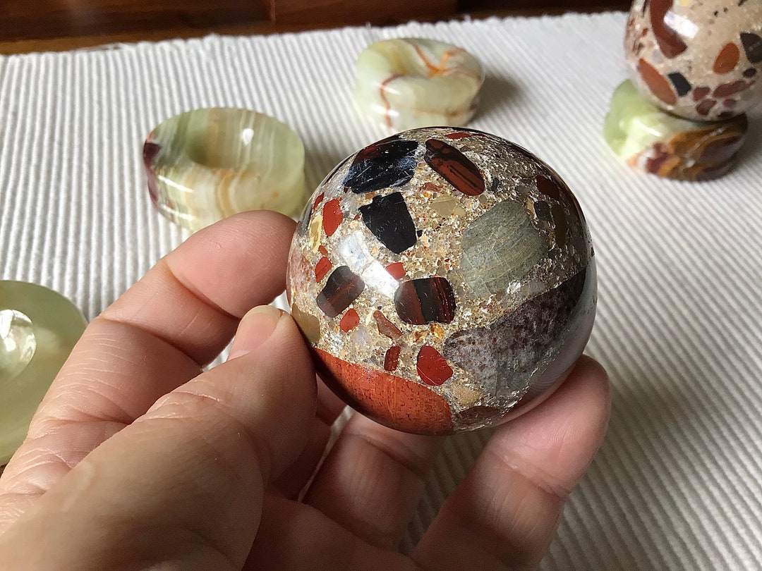 200g Puddingstone Sphere G - Etsy