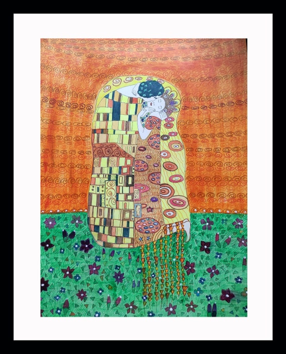 Large Wall Art Original Painting Klimt Style Art Nursery Art - Etsy