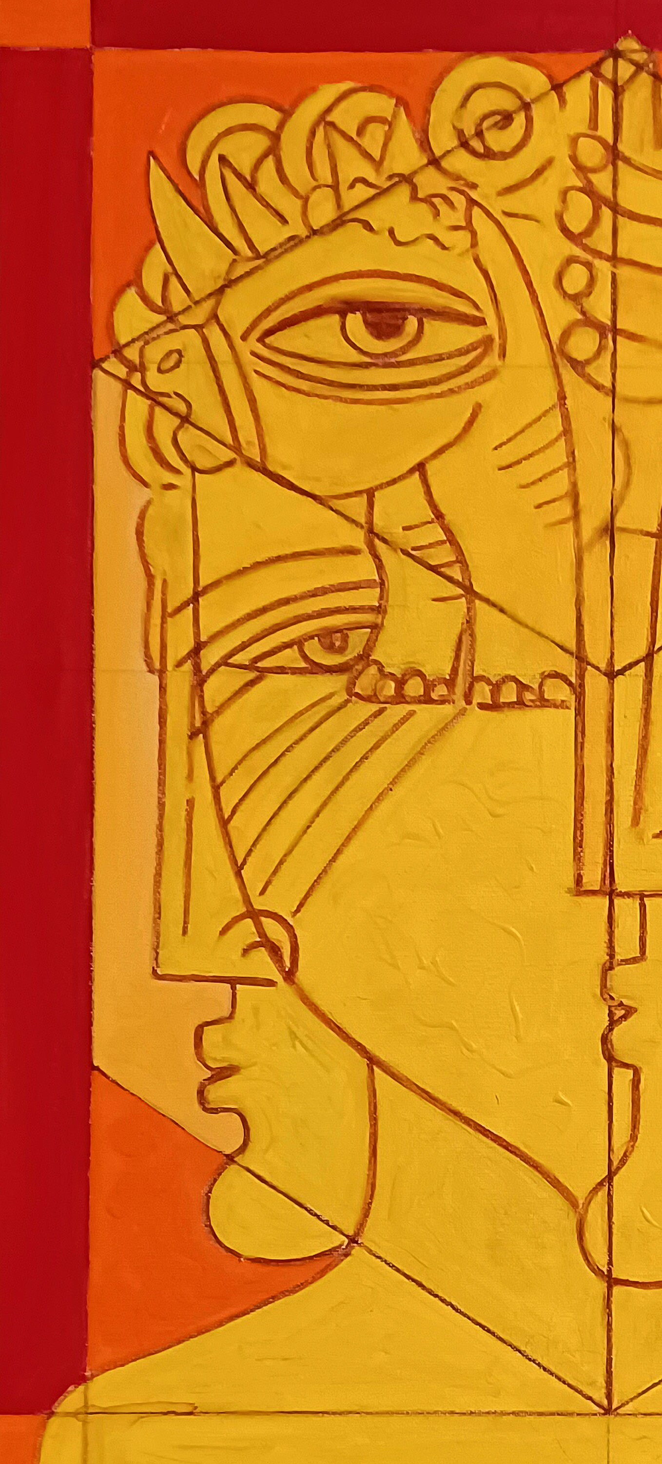 Large Painting, Cubism, Large Wall Art Picasso Style Modern Art Escape ...
