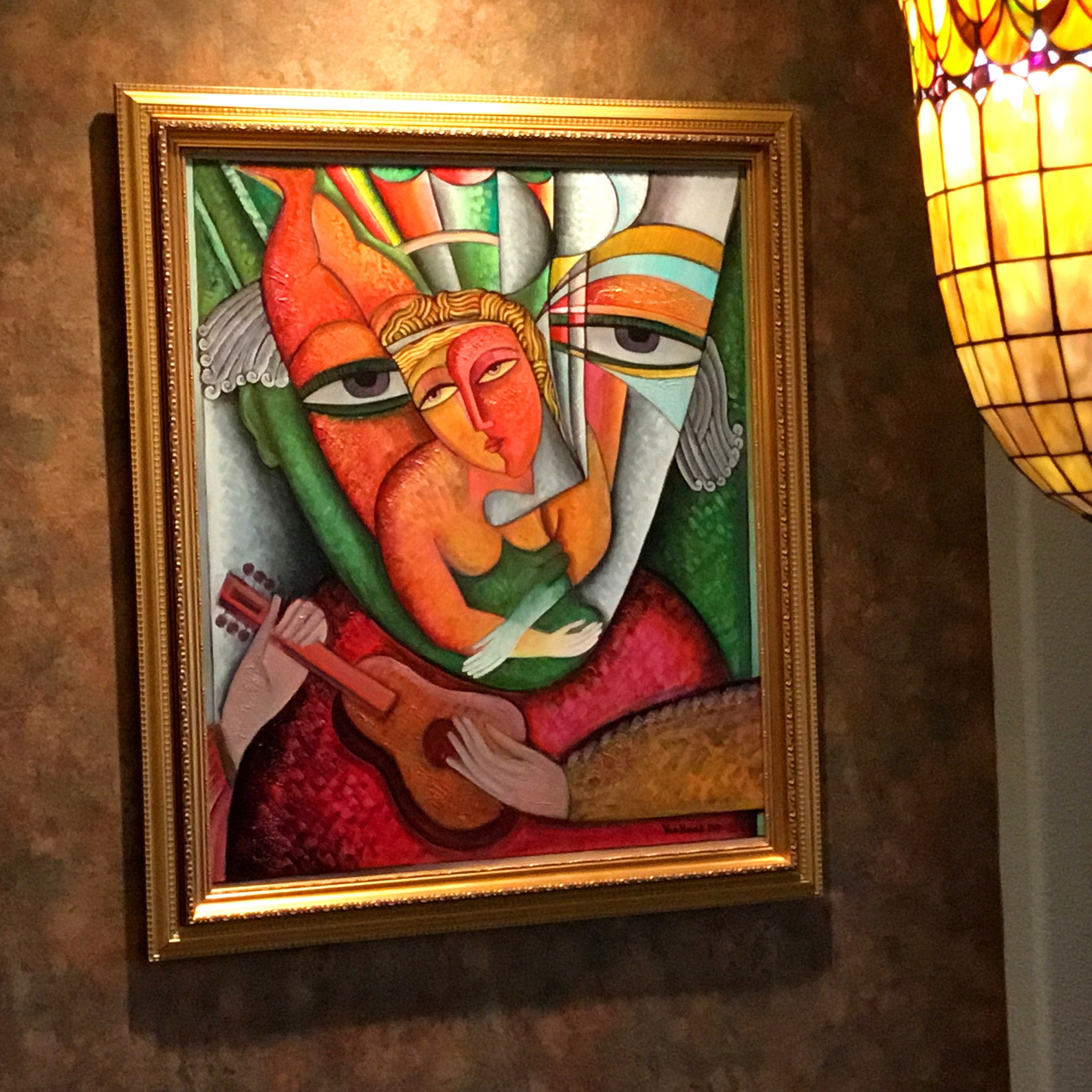 Large Painting, Cubism, Large Wall Art Picasso Style Art Free Shipping ...