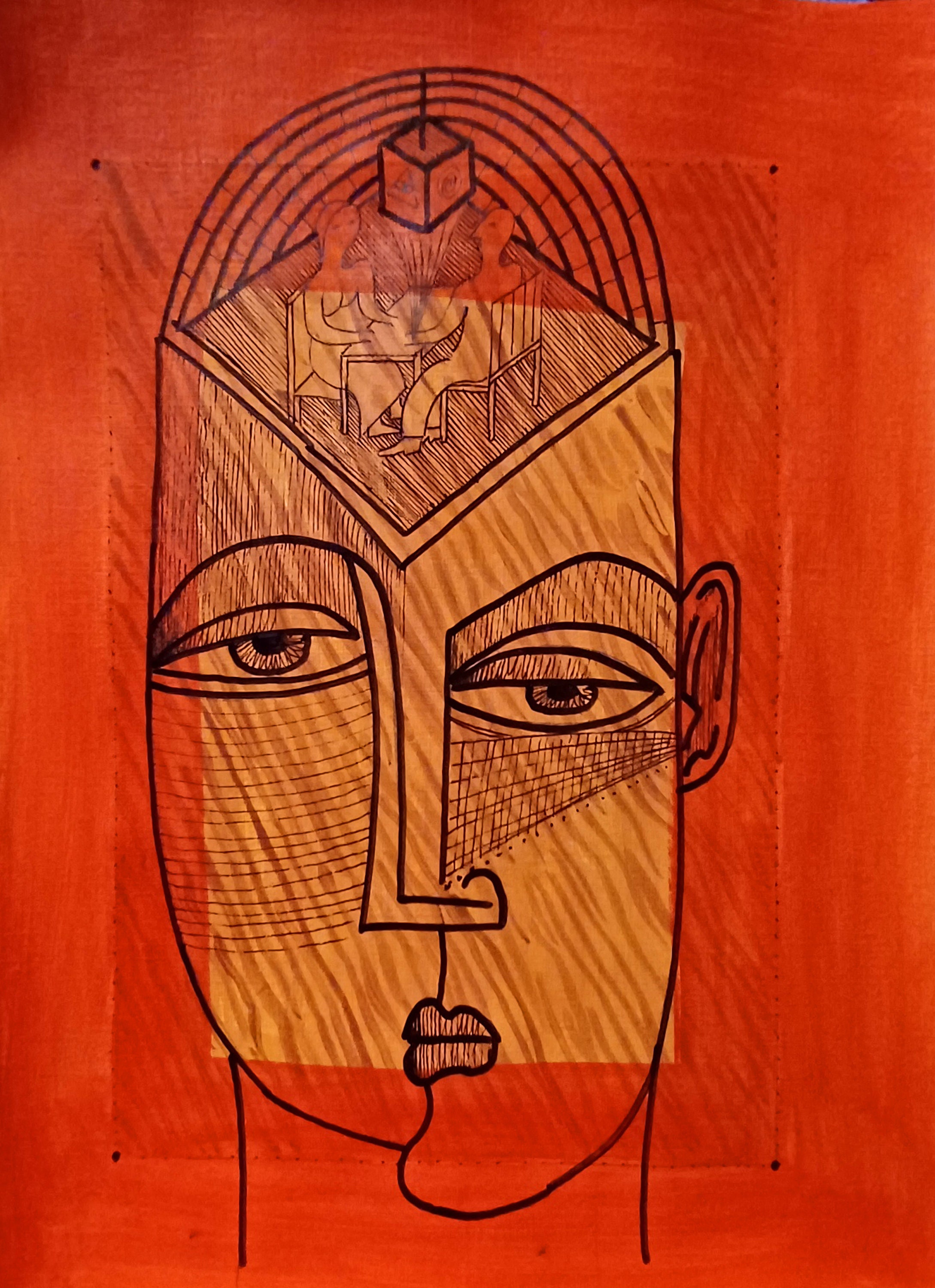 Original Painting, Cubism Picasso Style Cubist Art " Room " Original ...