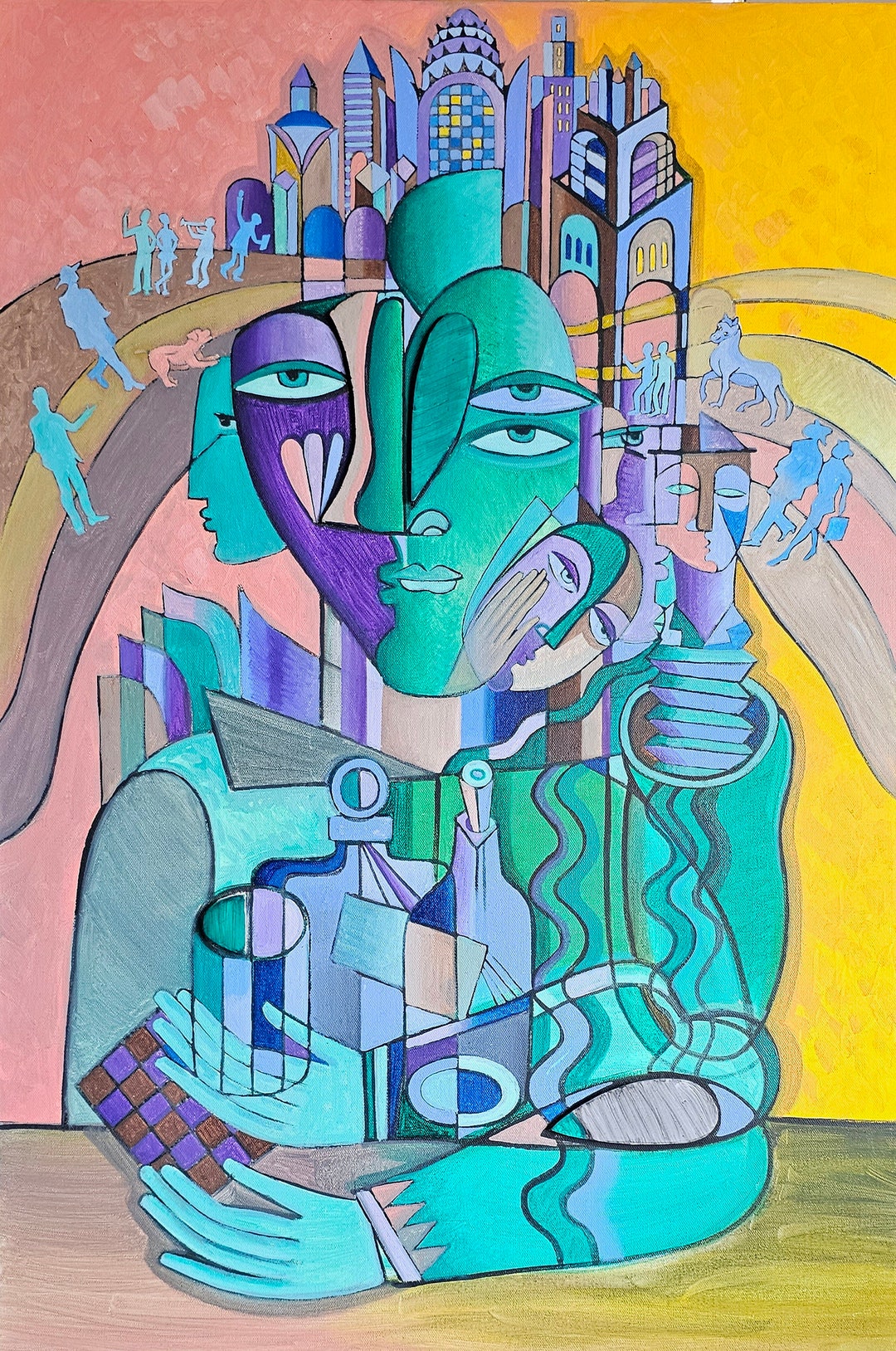 Print on Canvas, Cubism Good Thoughts, Bad Thoughts 36 X 24 Inch - Etsy