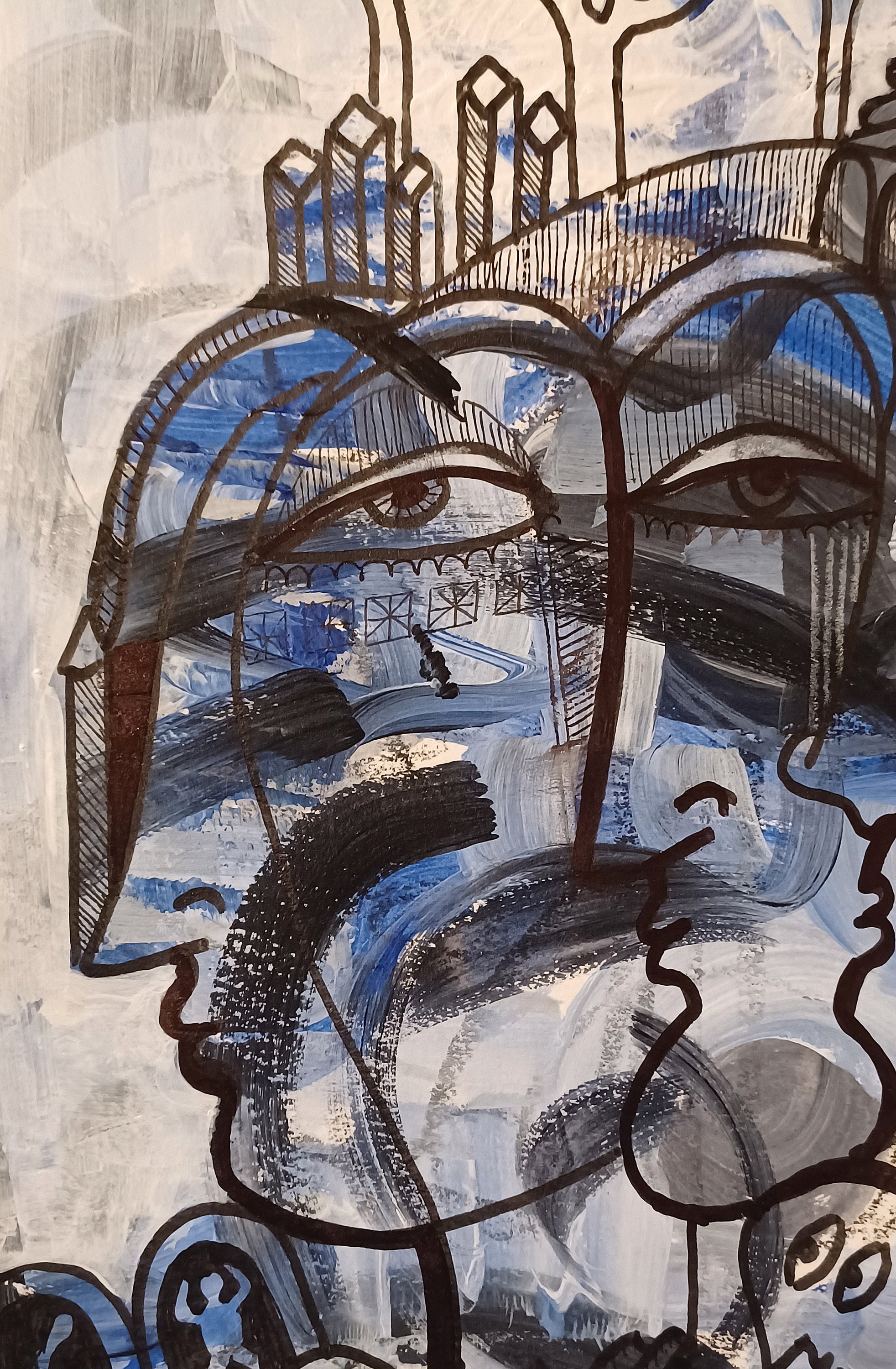 Original Painting, Cubism Picasso Style Cubist Art " Mind-breaker ...