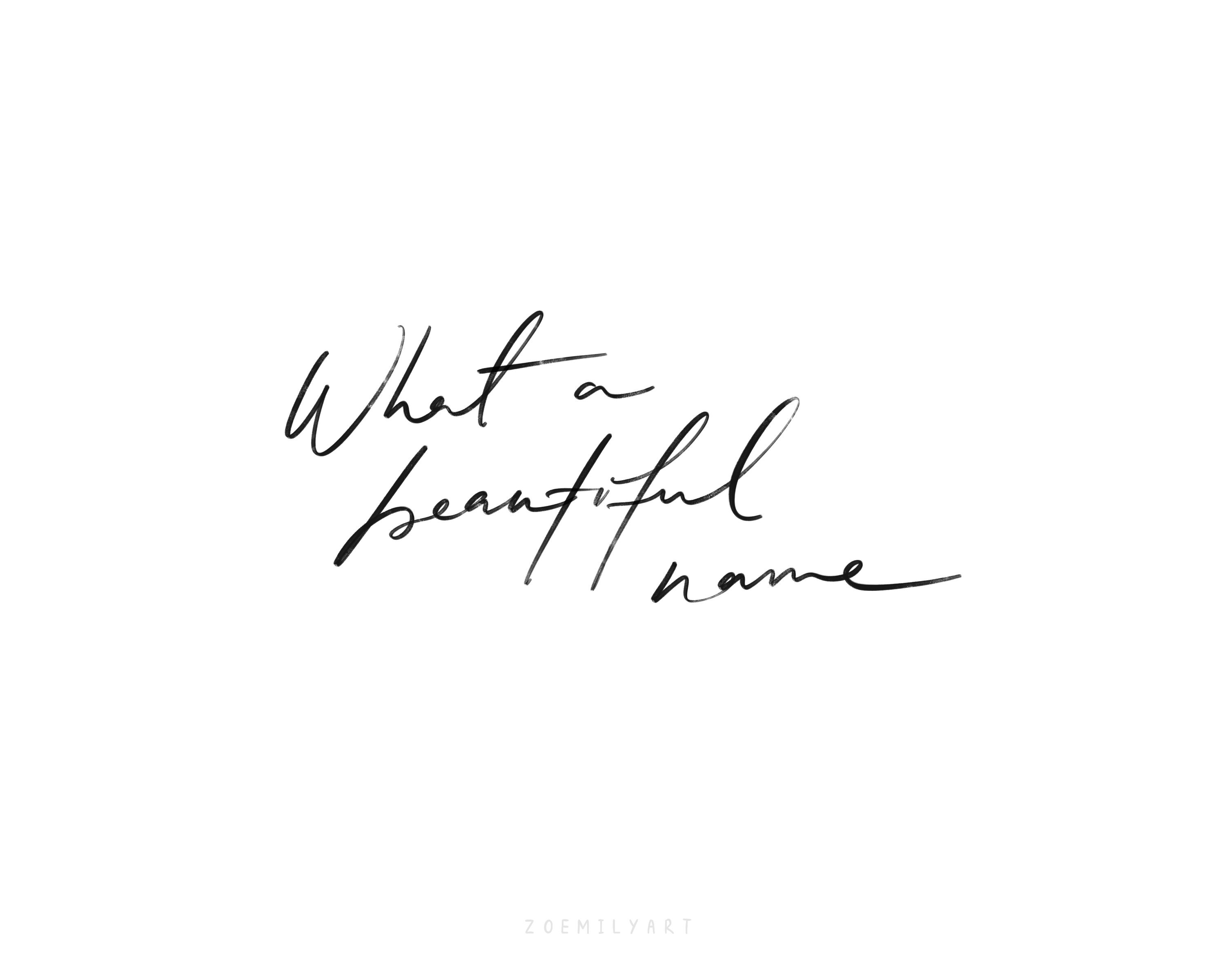 What a Beautiful Name Digital Download Printable Worship - Etsy