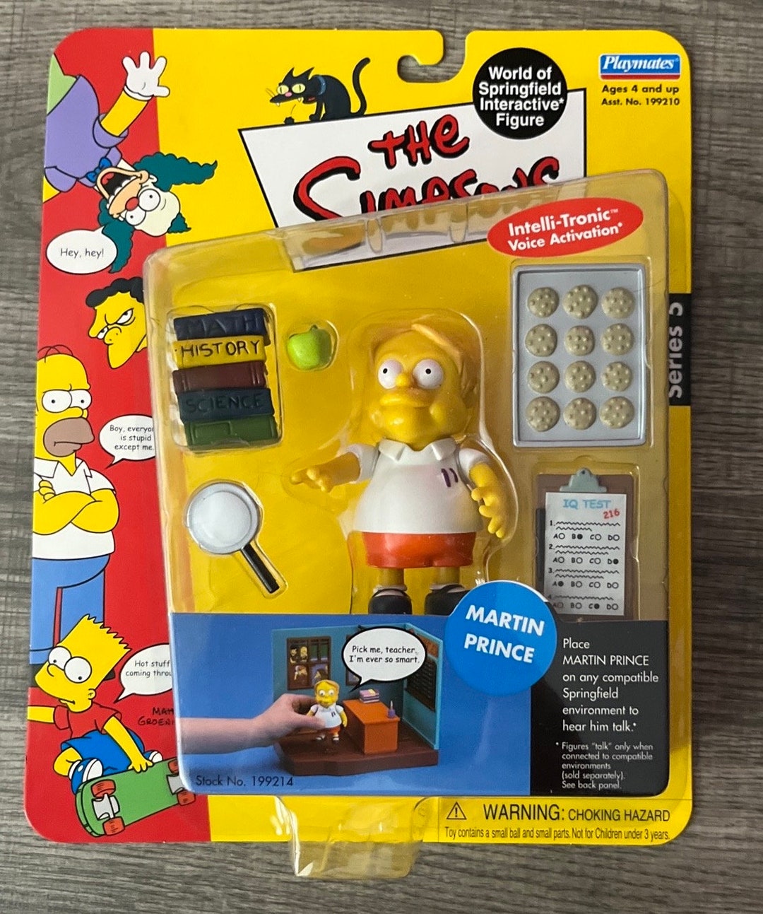 The Simpsons Playmates WOS Martin Prince Interactive Figure New on Card ...