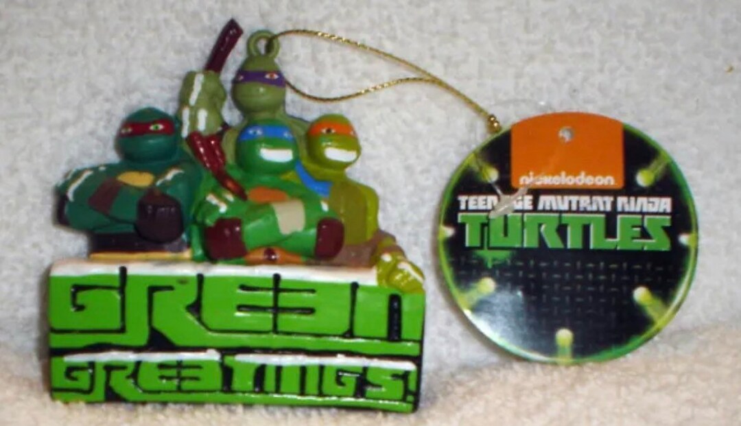 Teenage Mutant Ninja Turtles TMNT Green Greetings Christmas Ornament - Etsy