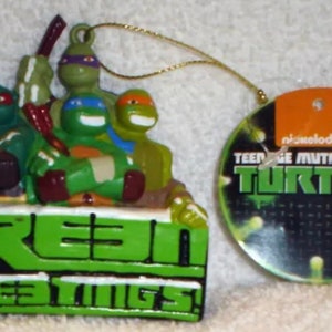 Teenage Mutant Ninja Turtles TMNT Green Greetings Christmas Ornament - Etsy