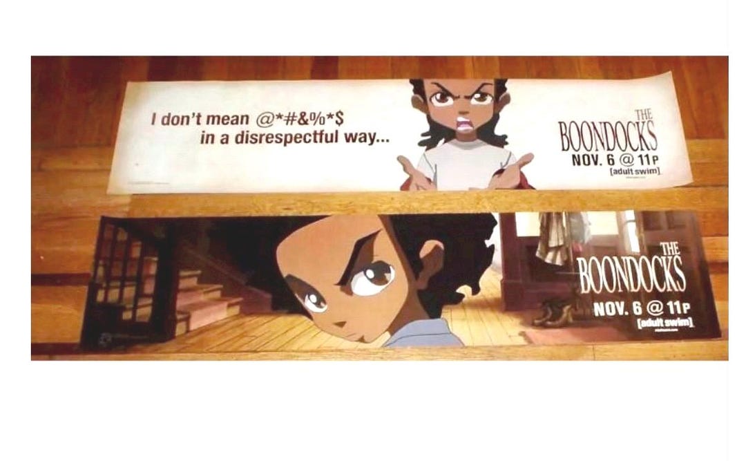 The Boondocks Subway Poster Banner Set of 2 Huey and Riley Freeman - Etsy