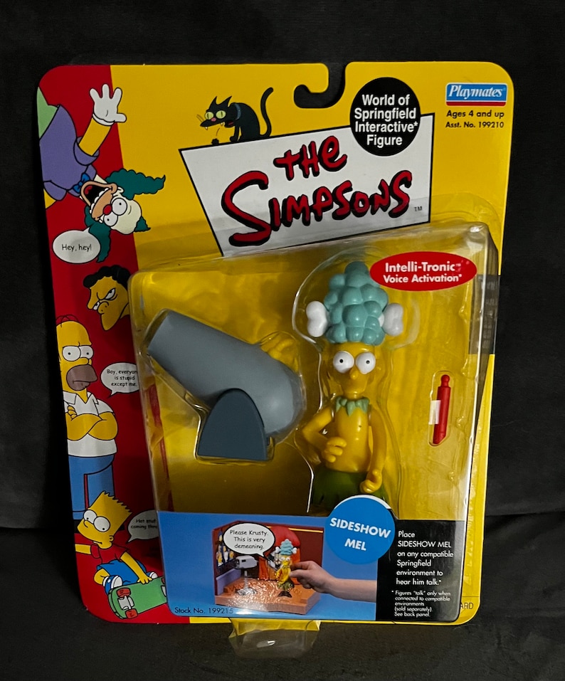 The Simpsons Playmates WOS Sideshow Mel Interactive Figure New on Card ...