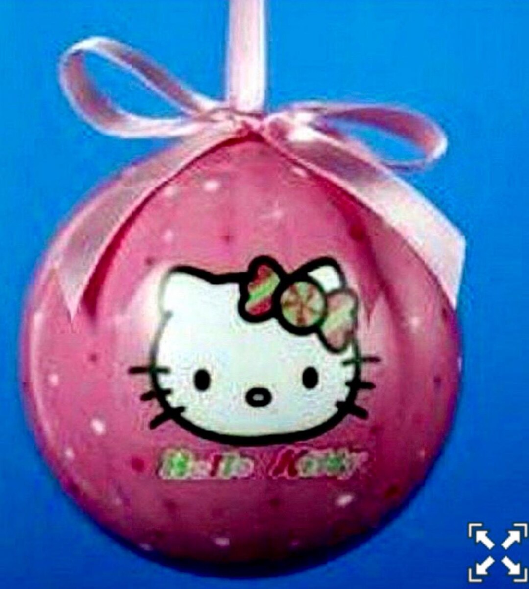 Sanrio Hello Kitty Decoupage Ball Christmas Ornament - Etsy