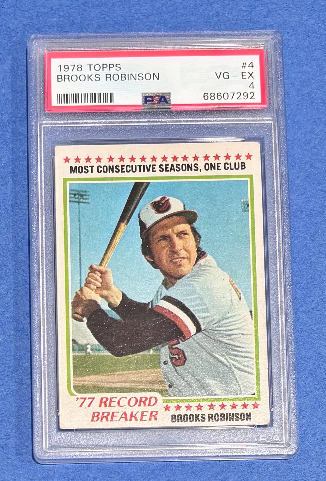 1978 Topps Brooks Robinson Record Breaker #4 PSA 4 VG-EX Baseball Card ...