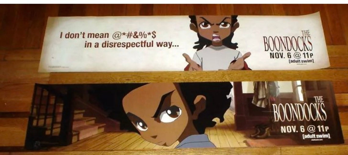 The Boondocks Subway Poster Banner Set of 2 Huey and Riley Freeman - Etsy