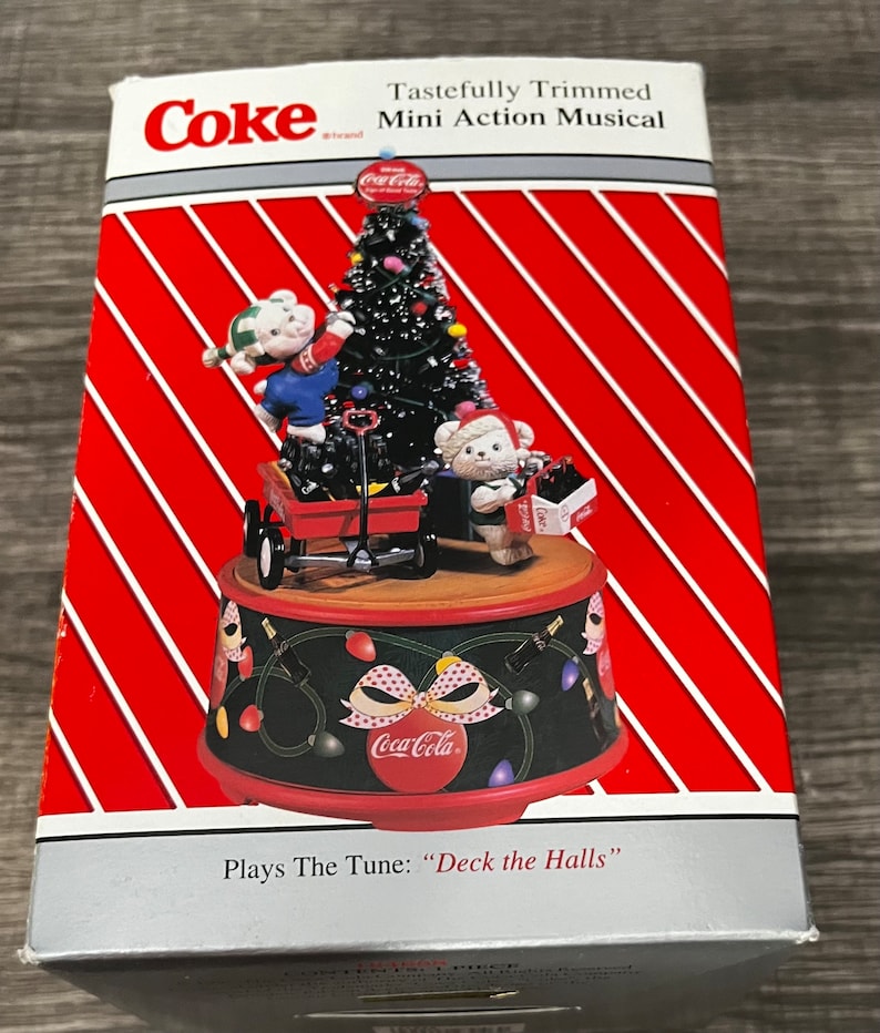 Vintage Enesco Coca Cola Coke Mini Action Musical Christmas - Etsy