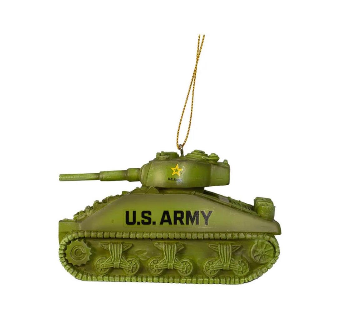 US Army TANK Fully Figural Christmas Ornament New W Tags - Etsy
