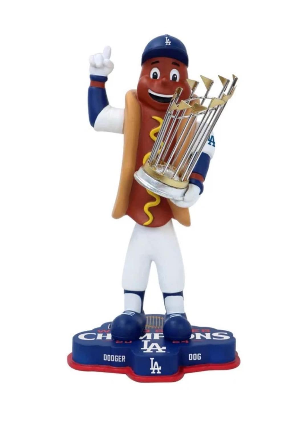 Dodger Dog Dodgers Mascot 2024 WS Trophy 8 Inch Bobblehead LA Dodgers ...