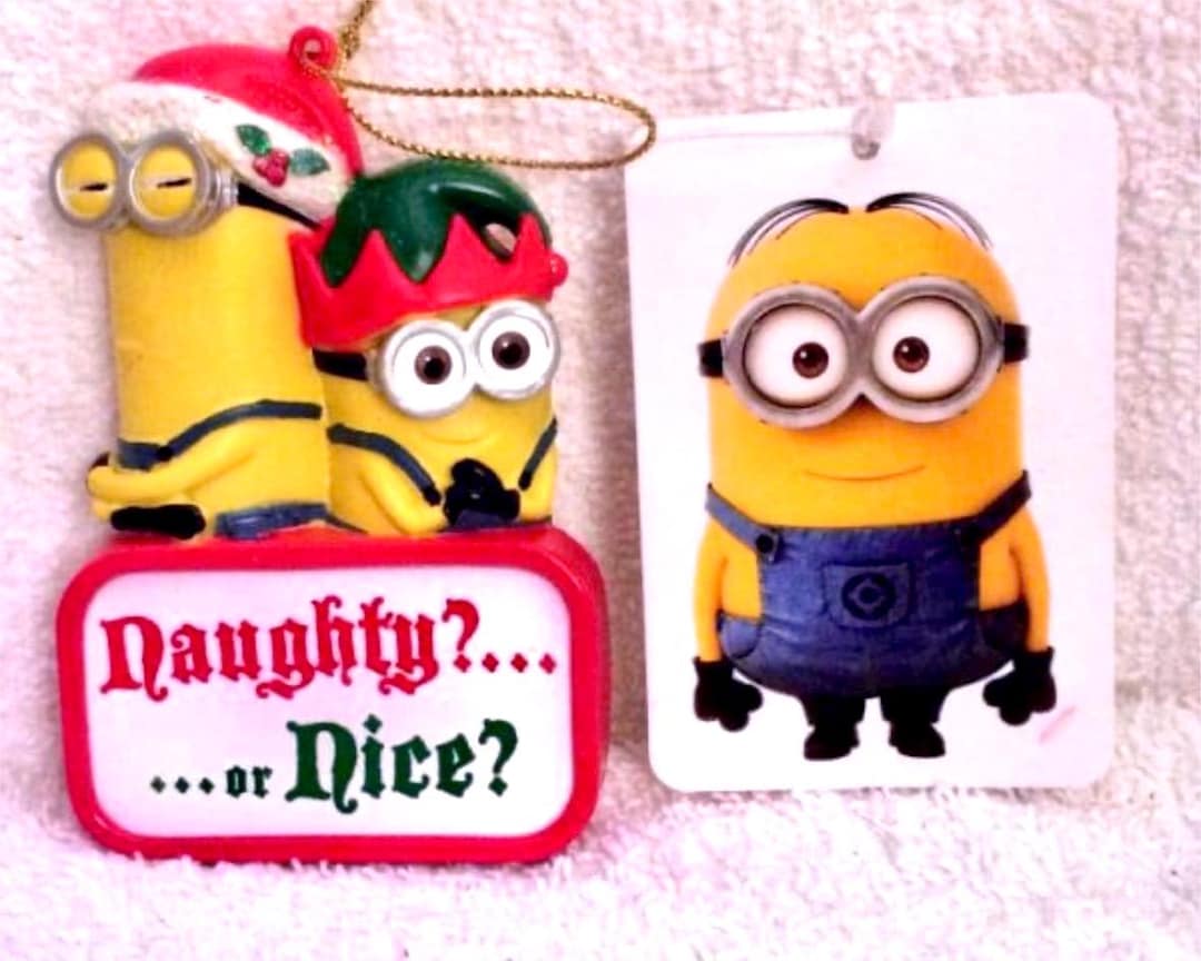 Despicable Me Minions Naughty or Nice Christmas Ornament - Etsy