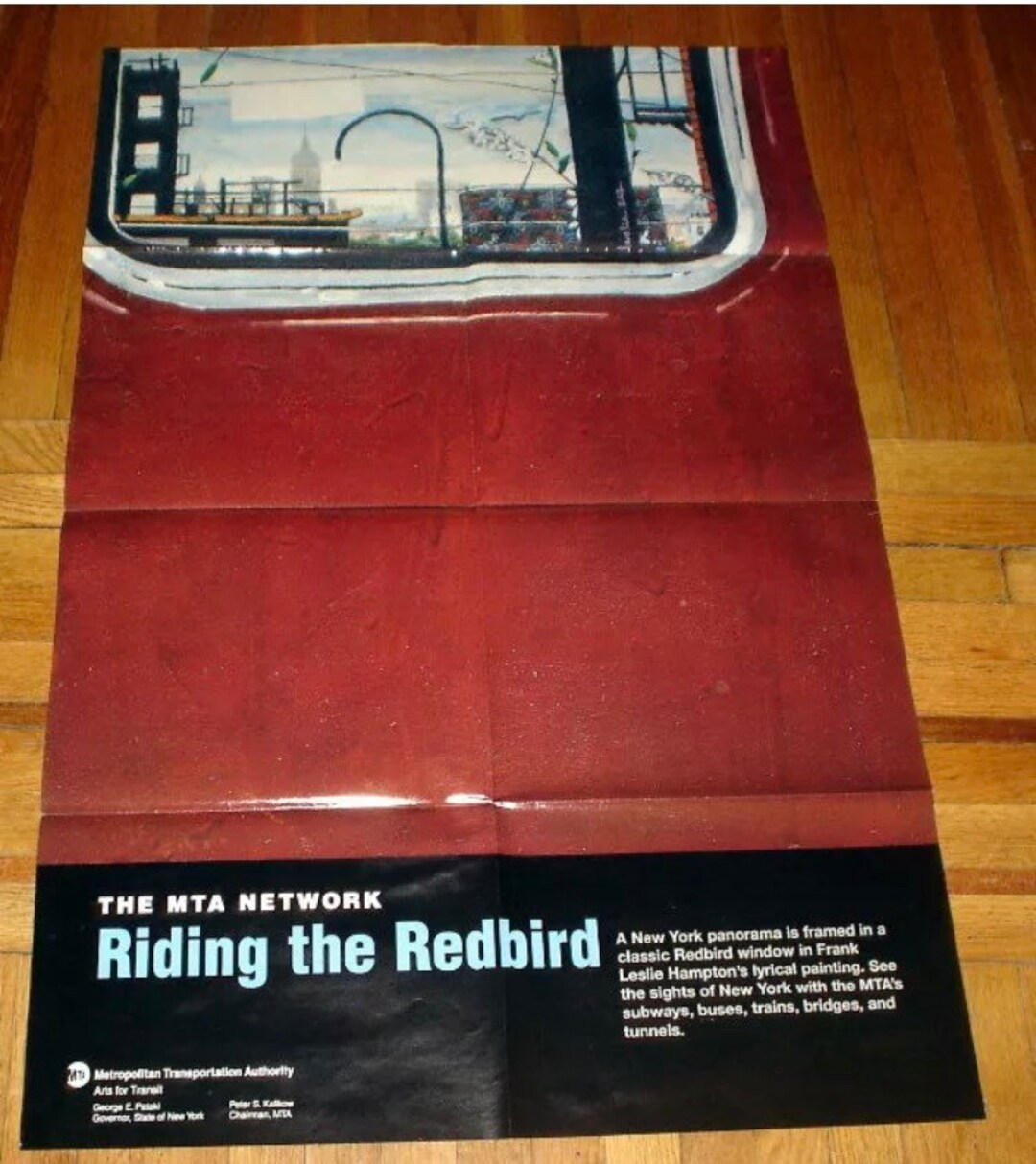 NYC Nycta MTA Subway Art Poster Riding the Red Bird - Etsy