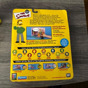 The Simpsons Playmates WOS Ned Flanders Interactive Figure New on Card ...